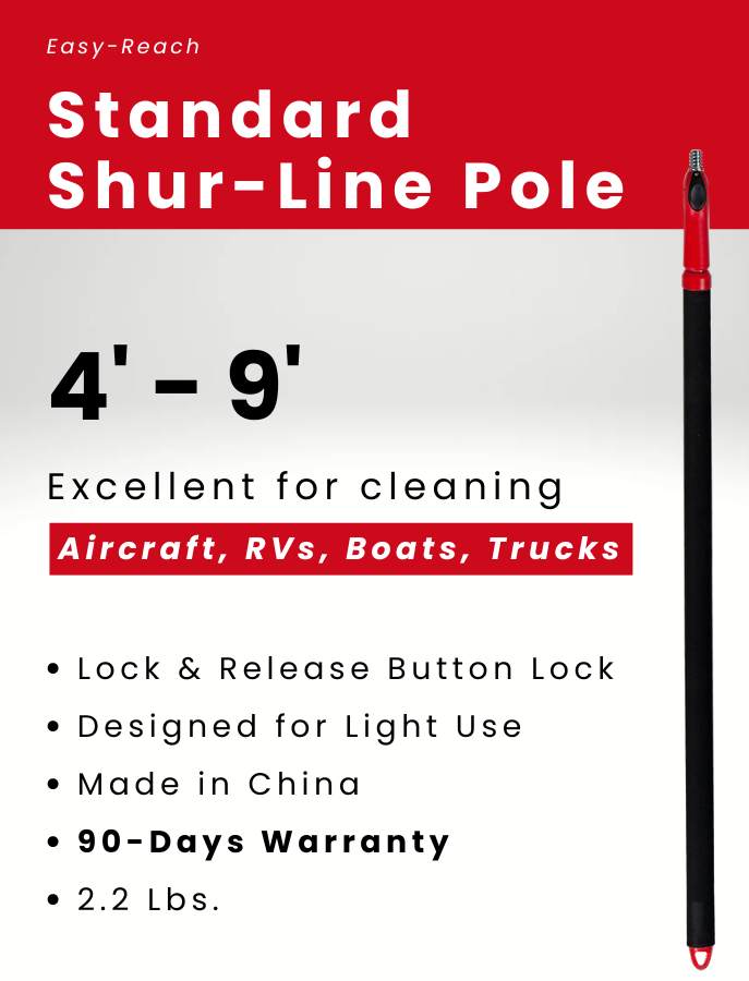 Shur-Line Easy Reach Pole - [4' to 9'] – Wash Wax ALL