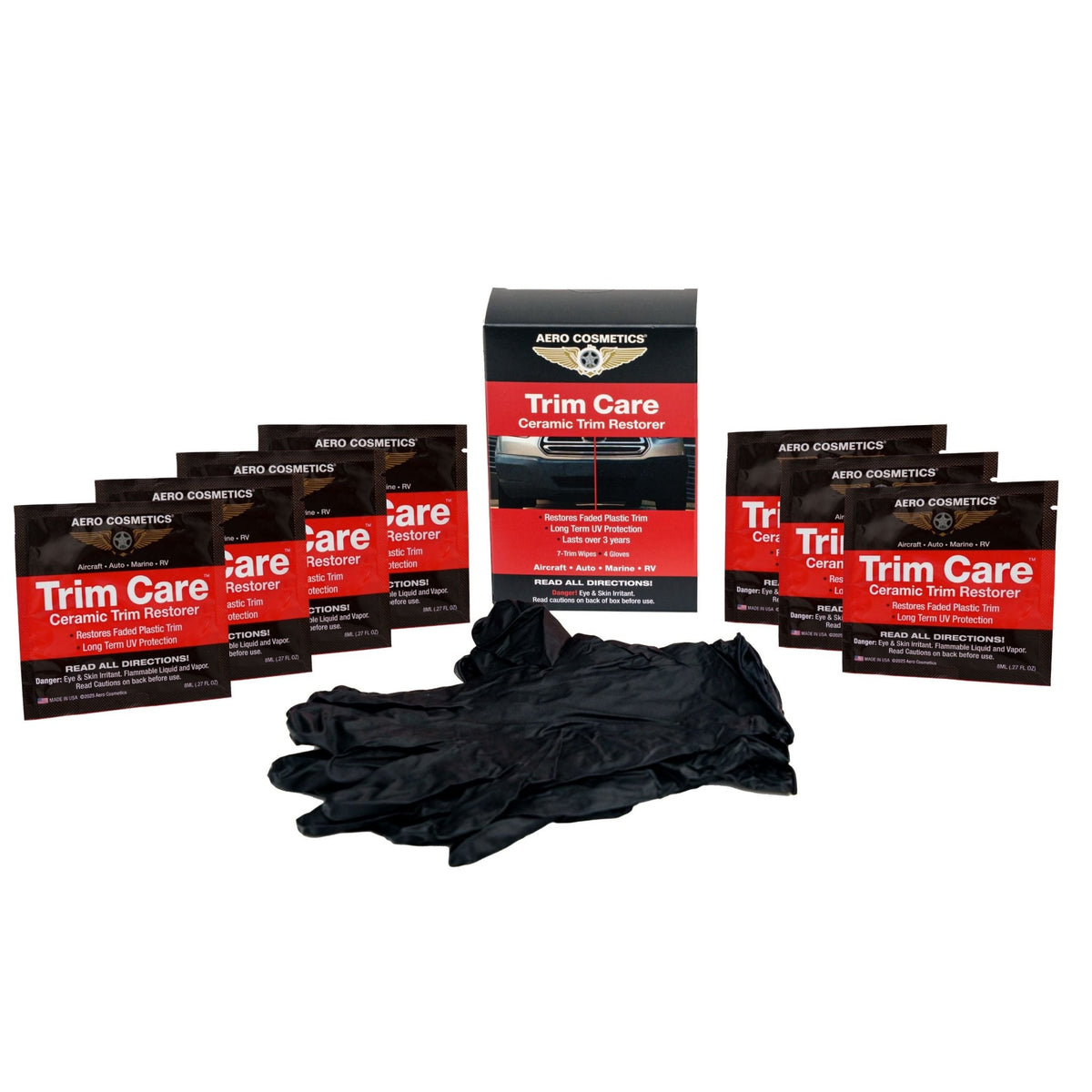 Aero Cosmetics Trim Care Ceramic Wipes - Restores Faded Plastic Trims ...